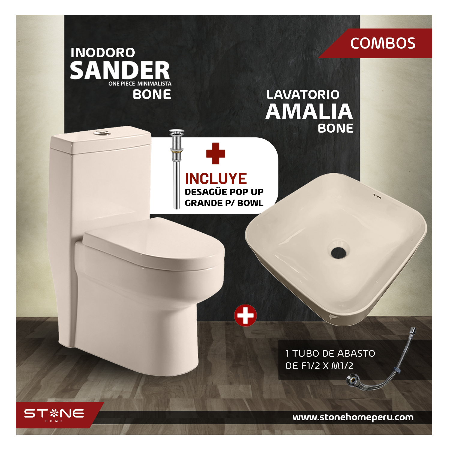 COMBO SANDER BONE STONE C/ PUSH GRANDE – STONE HOME PERU