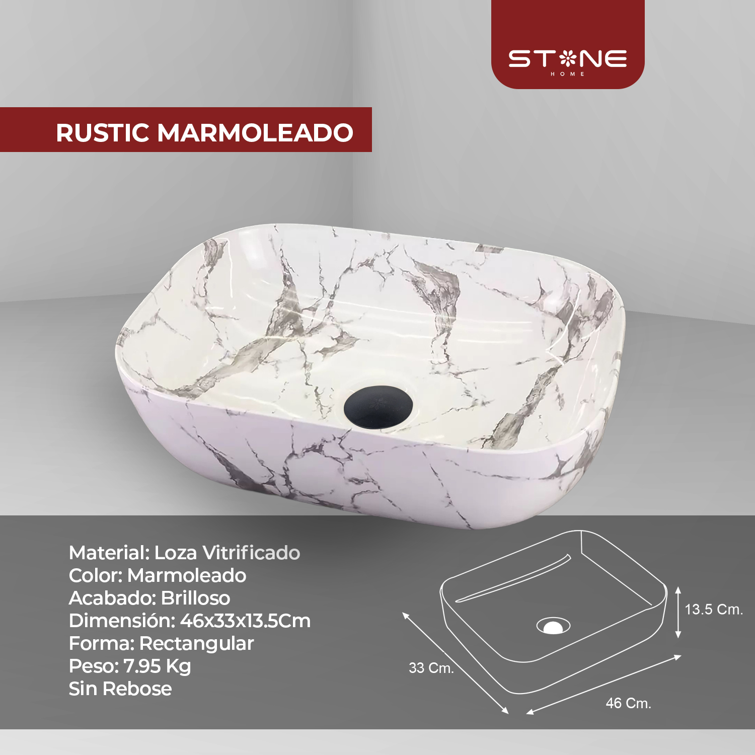 BOWL MINIMALISTA RUSTIC LINE – MARMOLEADO STONE – STONE HOME PERU